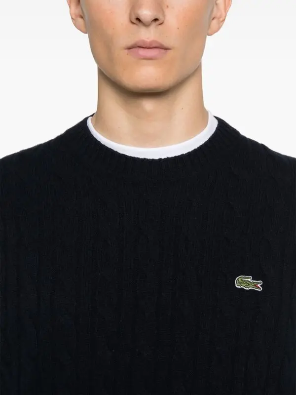 Lacoste Cable-knit Sweater - Blue