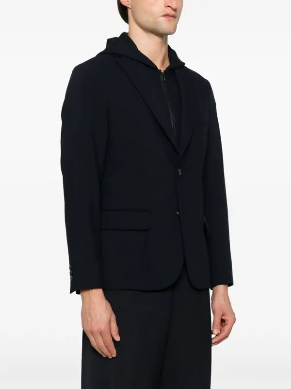 Emporio Armani Detachable-panel Hooded Blazer