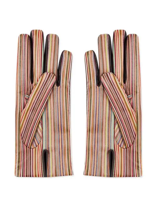 Paul Smith Signature Stripe Gloves - Red