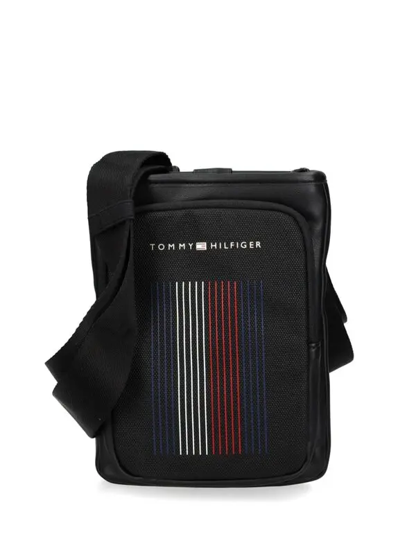 Tommy Hilfiger Logo-print Messenger Bag - Black