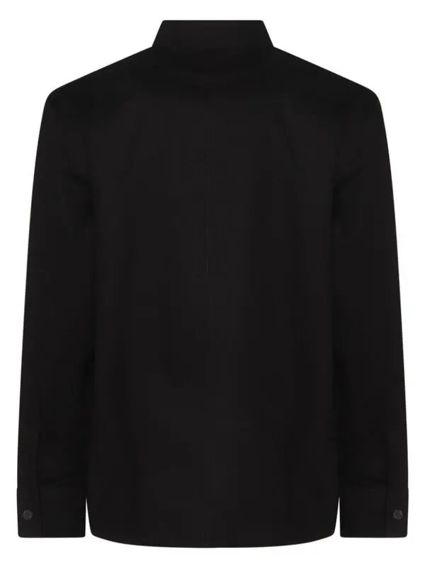 Maison Kitsuné Logo-print Shirt Jacket - Black