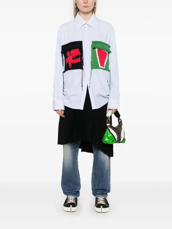 CHARLES JEFFREY Knitted Patch-pockets Shirt