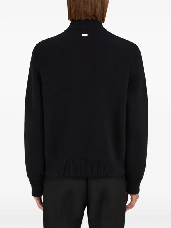 FERRAGAMO Knitted Bomber Jacket - Black