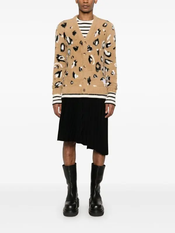CHARLES JEFFREY Brushed-finish Patch-logo Cardigan