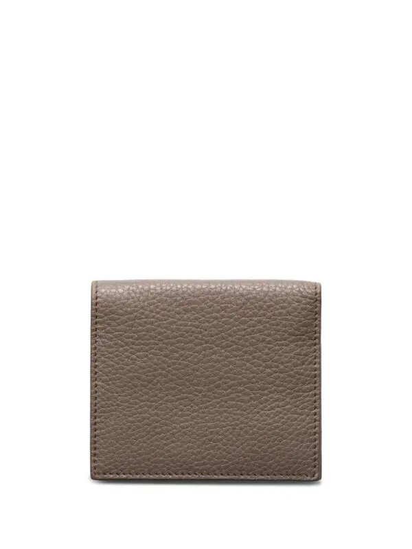 Prada Enamel Triangle-logo Wallet - Grey