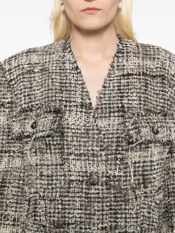 JNBY V-neck Tweed Jacket
