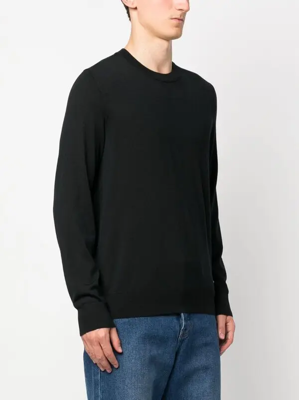 Brioni Fine-knit Wool Jumper - Black