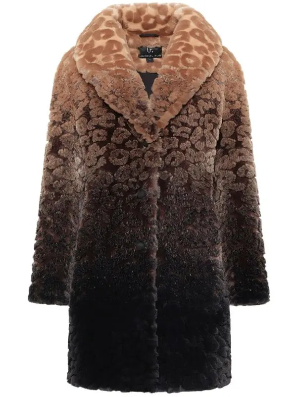 UNREAL FUR Leopard Print Faux-fur Coat