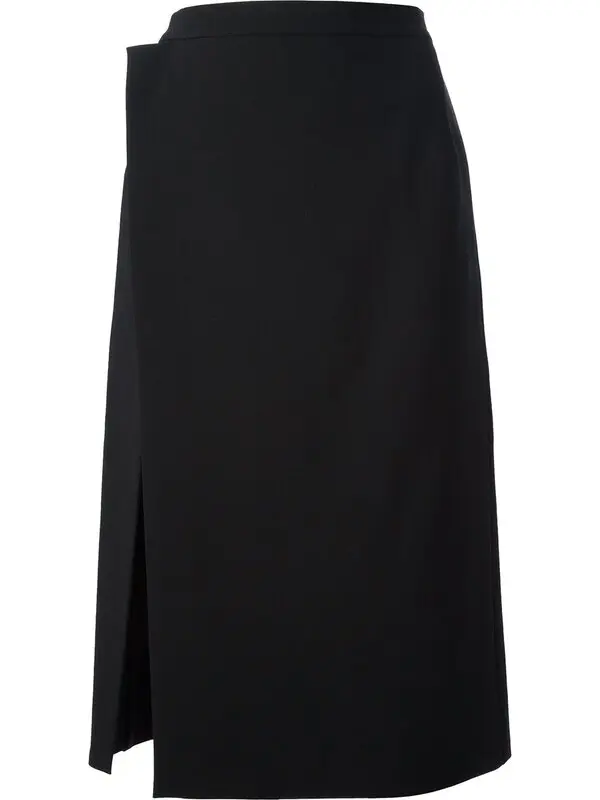 Balenciaga Asymmetrical Wrap Skirt With Side Slit