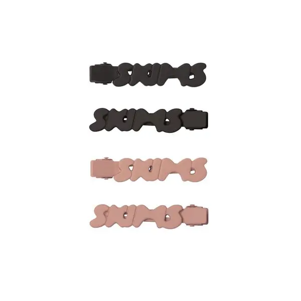 SKIMS Matte Logo Hair Clip Set - Sienna And Onyx