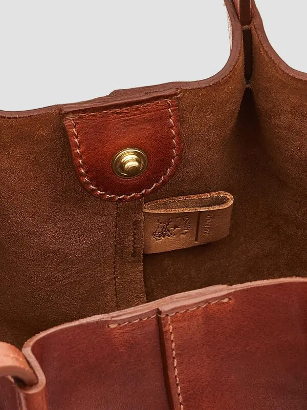 Il Bisonte Leather Tote Bag - Seppia