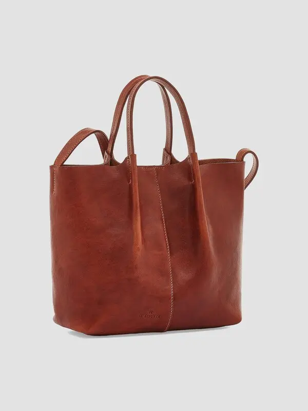 Il Bisonte Leather Tote Bag - Seppia