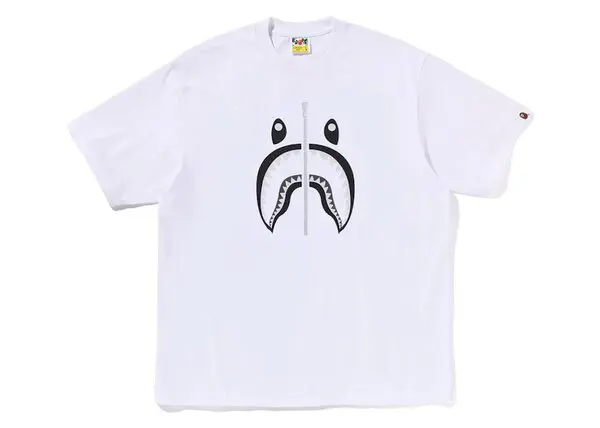 A BATHING APE Shark I Tee Shirt - White