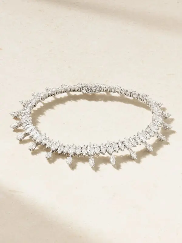 ANITA KO Atlas 18-karat White Gold Diamond Bracelet - Silver
