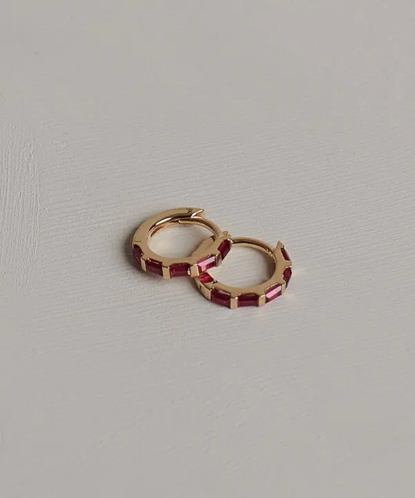 Jenni Kayne Merit Baguette Hoop Earrings - Gold