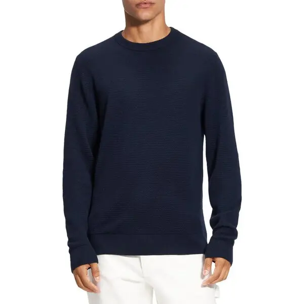 Theory Maden T.novo Crewneck Wool Sweater - Baltic
