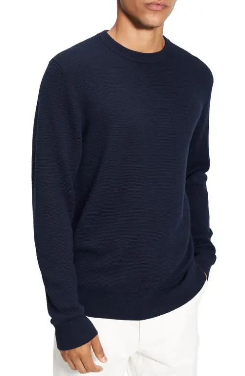 Theory Maden T.novo Crewneck Wool Sweater - Baltic