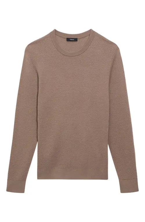 Theory Maden T.novo Crewneck Wool Sweater - Dark Taupe