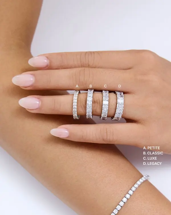 Ring Concierge Radiant Diamond Eternity Band - Platinum