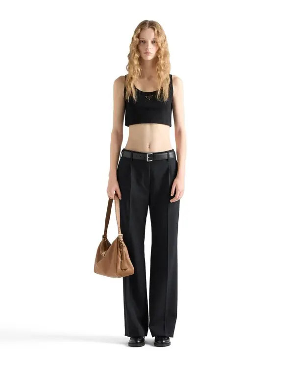 Prada Jersey Cropped Top