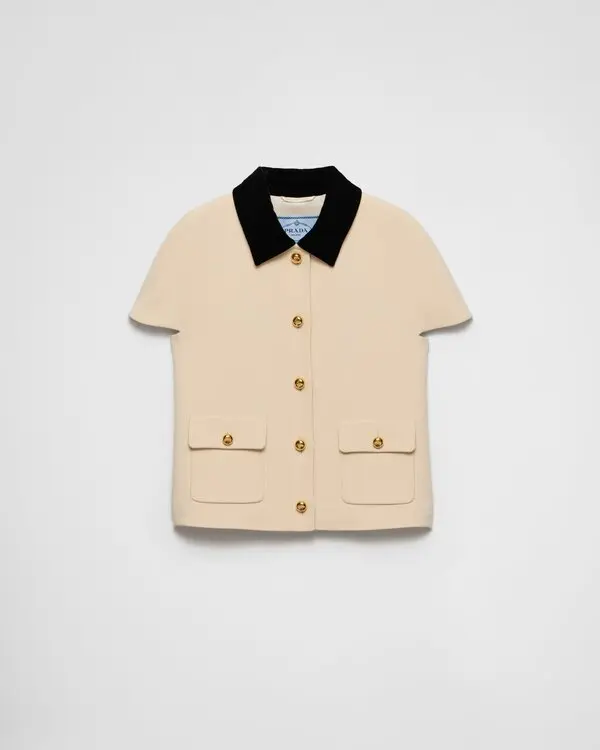 Prada Sablé Compact Short-sleeved Jacket
