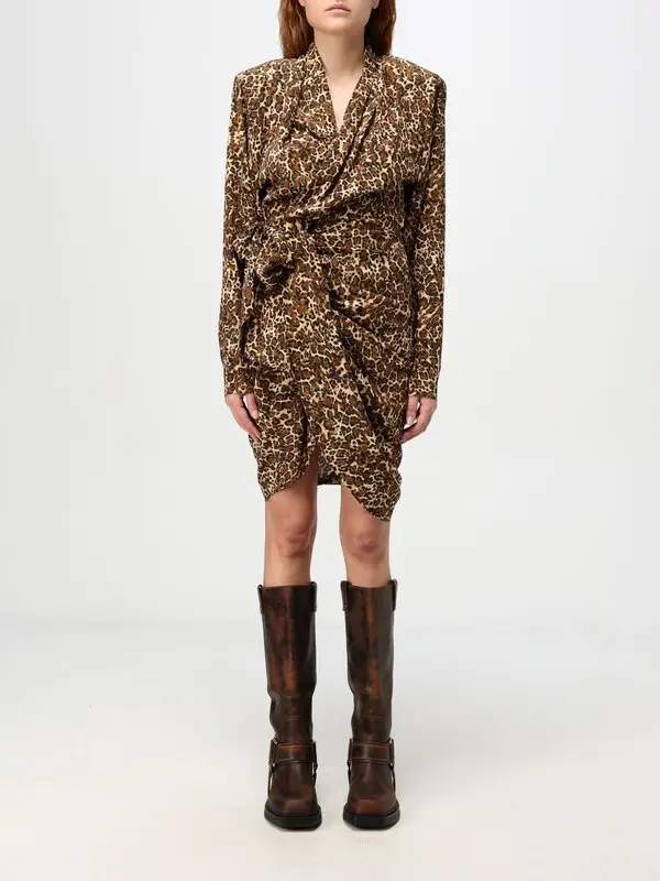 Isabel Marant Étoile Printed Draped Dress - Multicolor