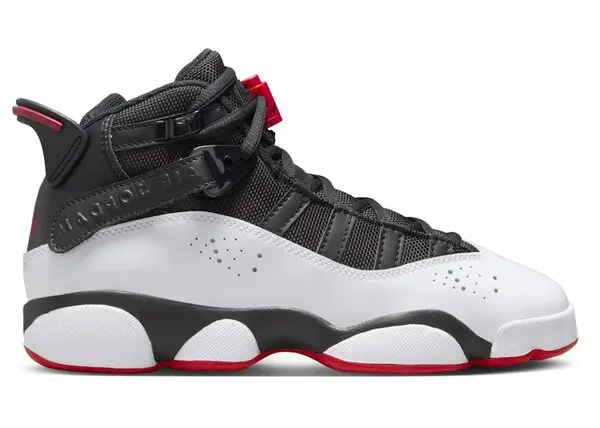 JORDAN 6 Rings - Black/white/university Red