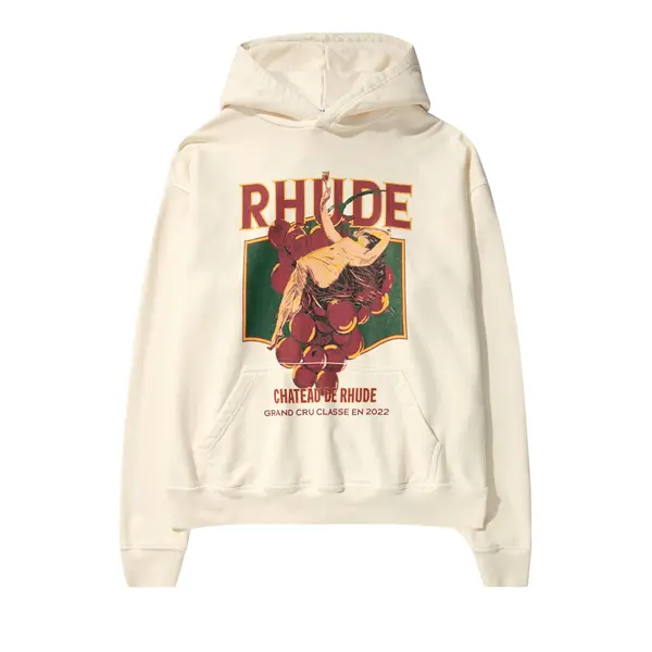 Rhude Chateau De Graphic Hoodie - White