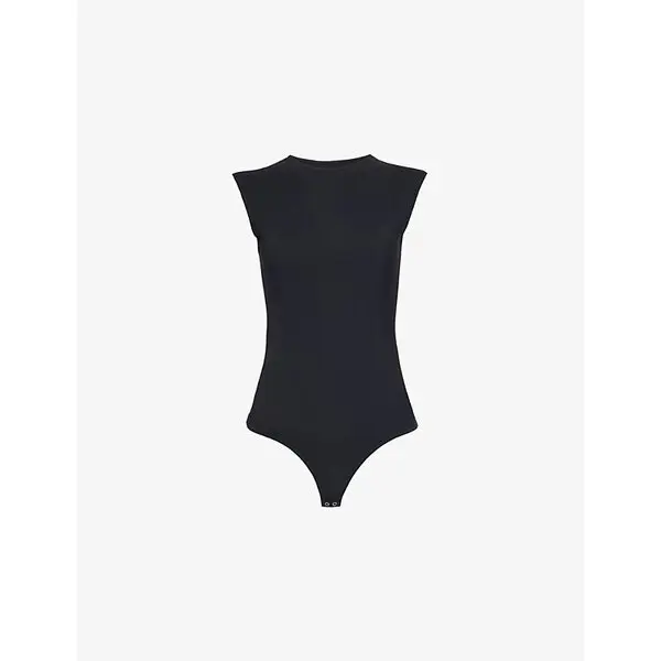 AGOLDE Aura Sleeveless Jersey Bodysuit - Black