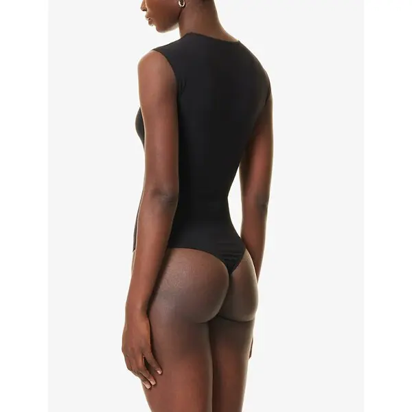 AGOLDE Aura Sleeveless Jersey Bodysuit - Black
