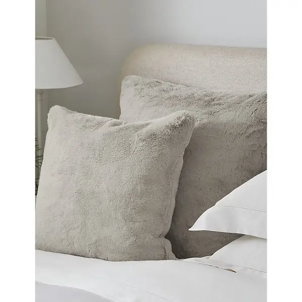 THE WHITE COMPANY Super Soft Large Faux-fur Cushion 60cm X 60cm