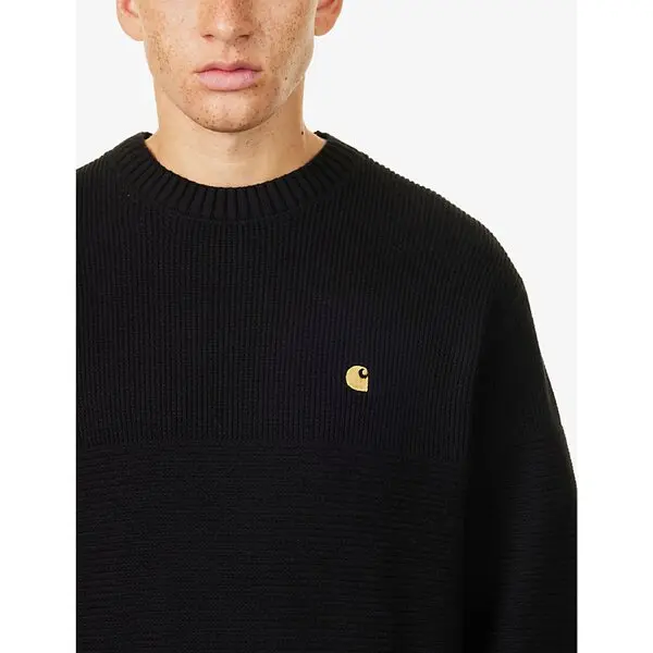 Carhartt Work In Progress Chane Logo-Embroidered Knitted Cotton 
