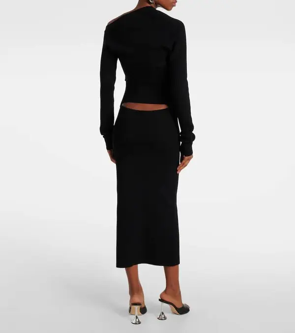 Christopher Esber Ribbed-knit Jersey Midi Dress