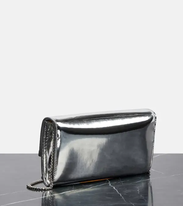 JIMMY CHOO Emmie Mirrored Clutch - Silver