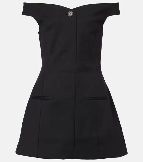 SIR. Sandrine Off-the-shoulder Mini Dress - Black