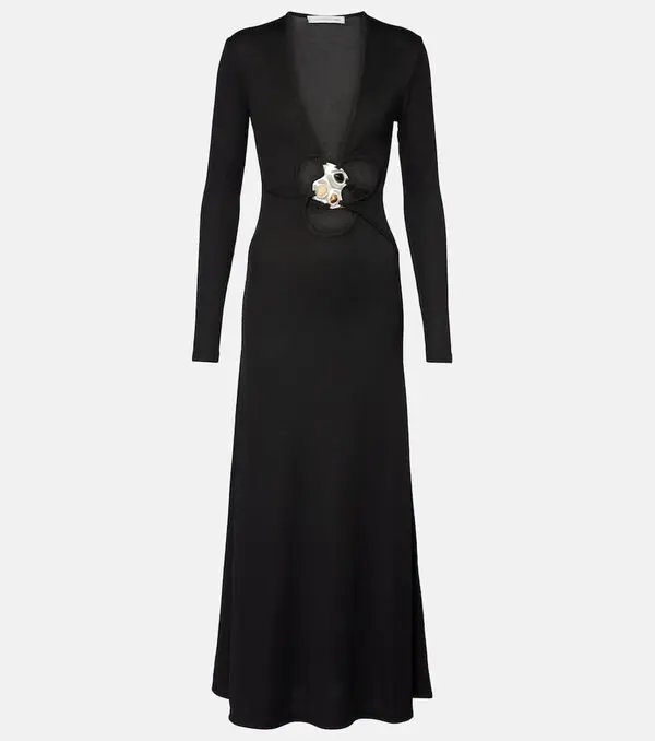 Christopher Esber Trio Stone Maxi Dress - Black