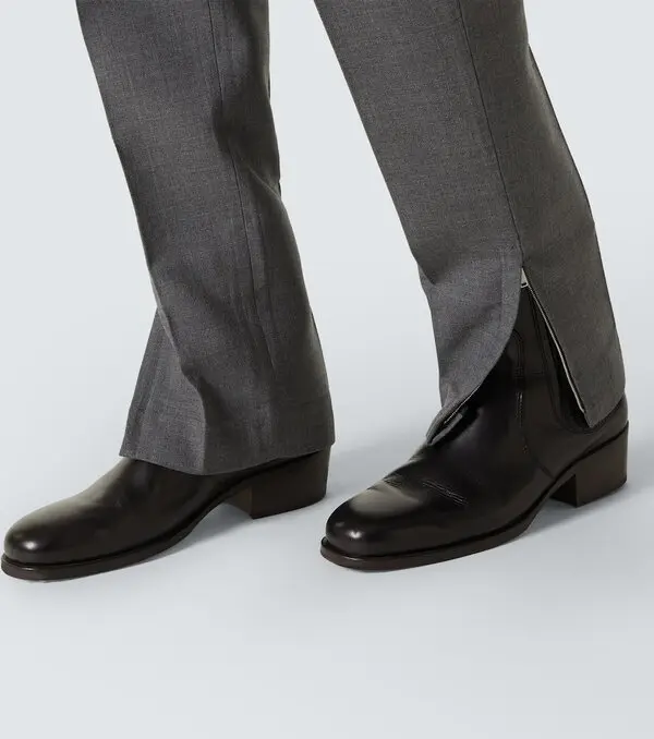 JIL SANDER Virgin Wool Tapered Trousers