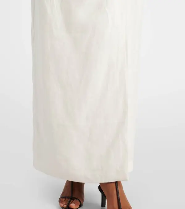 SIR. Tamara Linen Maxi Dress - White