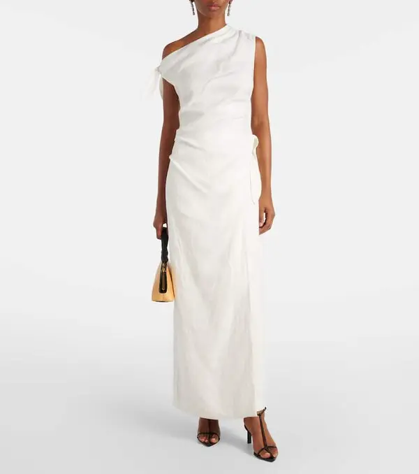 SIR. Tamara Linen Maxi Dress - White