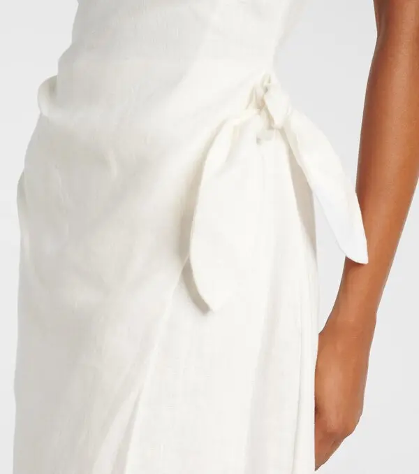 SIR. Tamara Linen Maxi Dress - White