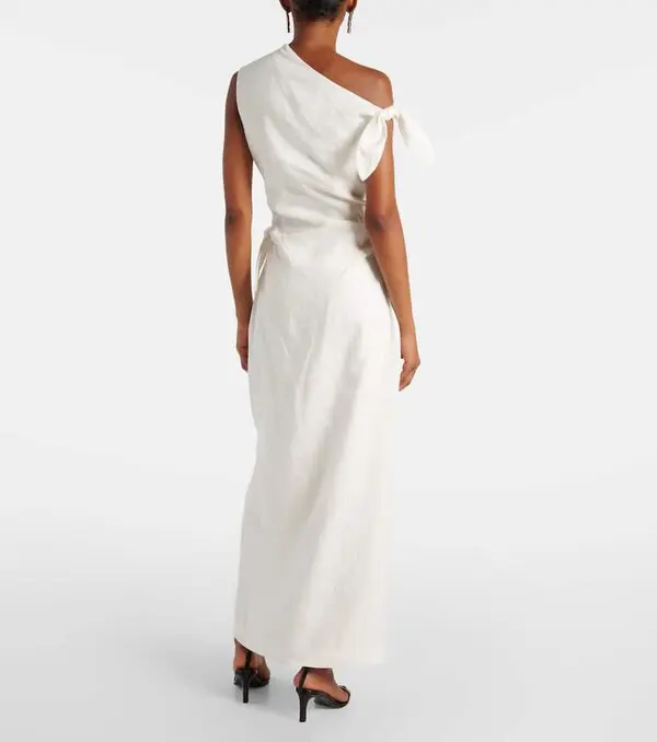 SIR. Tamara Linen Maxi Dress - White