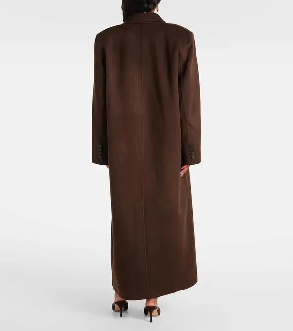THE FRANKIE SHOP Gaia Double-breasted Wool-blend Coat