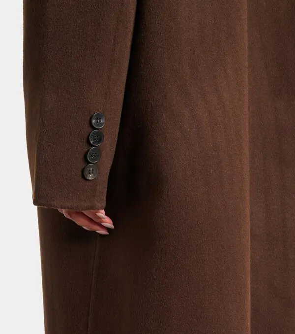 THE FRANKIE SHOP Gaia Double-breasted Wool-blend Coat