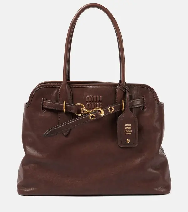 Miu Miu Large Leather Shoulder Bag