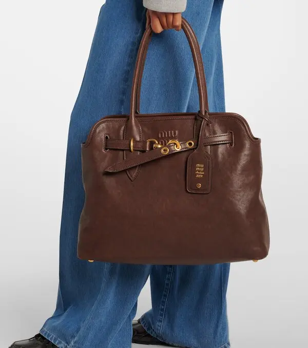 Miu Miu Large Leather Shoulder Bag