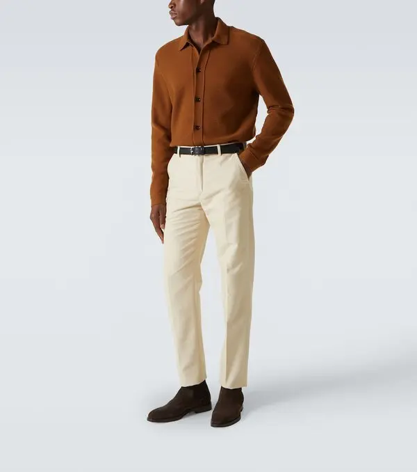 SLOWEAR Cotton Straight-leg Trousers