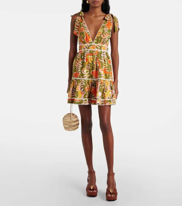 Poupette St Barth Cara Printed Cotton Minidress
