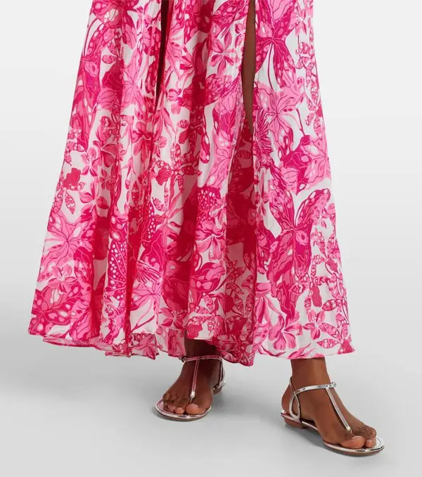 Poupette St Barth Carla Printed Halterneck Maxi Dress