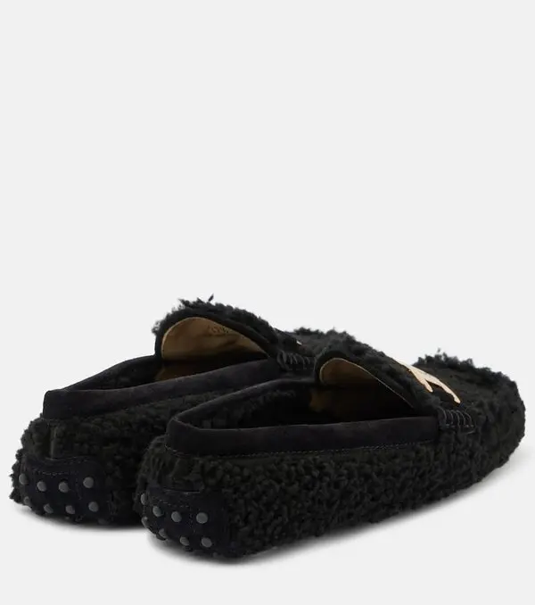 TOD'S Gommini Catena Shearling Driving Shoes