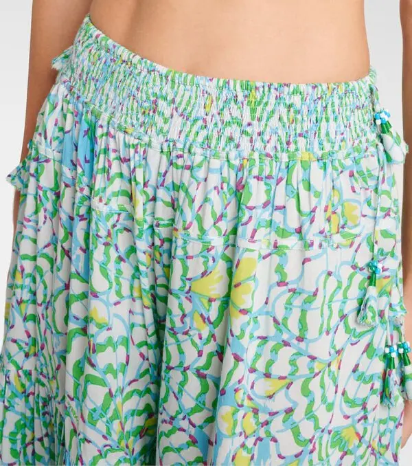 Poupette St Barth Colleen Printed Wide-leg Pants